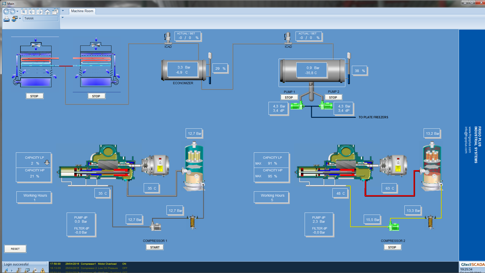 PLC Automation & Refrigeration Plant Design - used refrigeration equipment